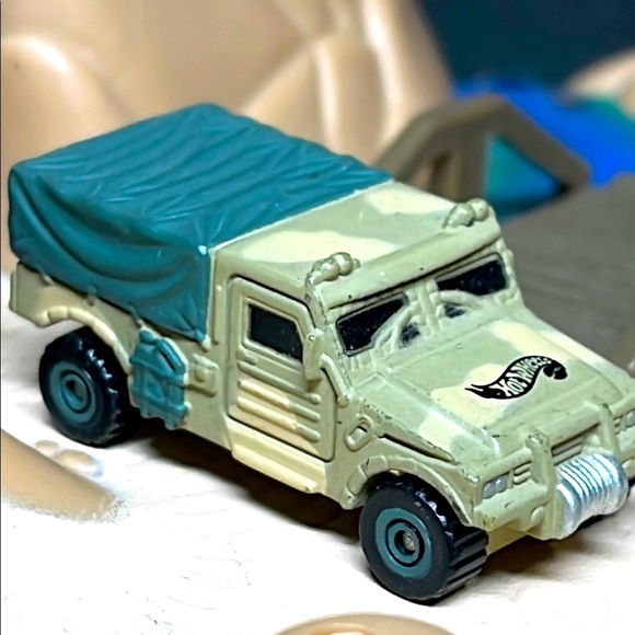 Mattel | Toys | Hotwheels Atomix Humvee Truck Green And Tan | Poshmark